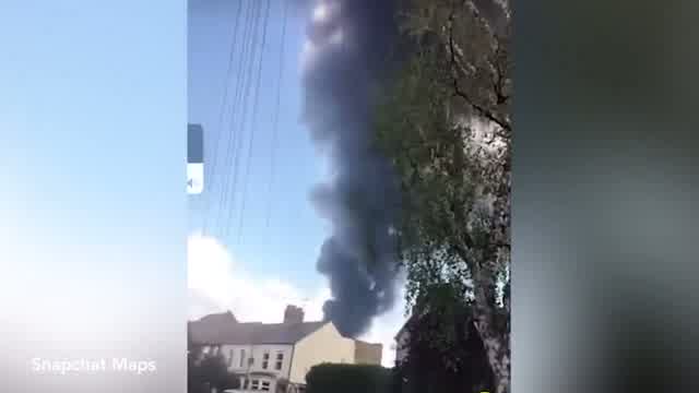 Rushden fire: Public told 'stay away' as smoke can be seen from SPACE ...