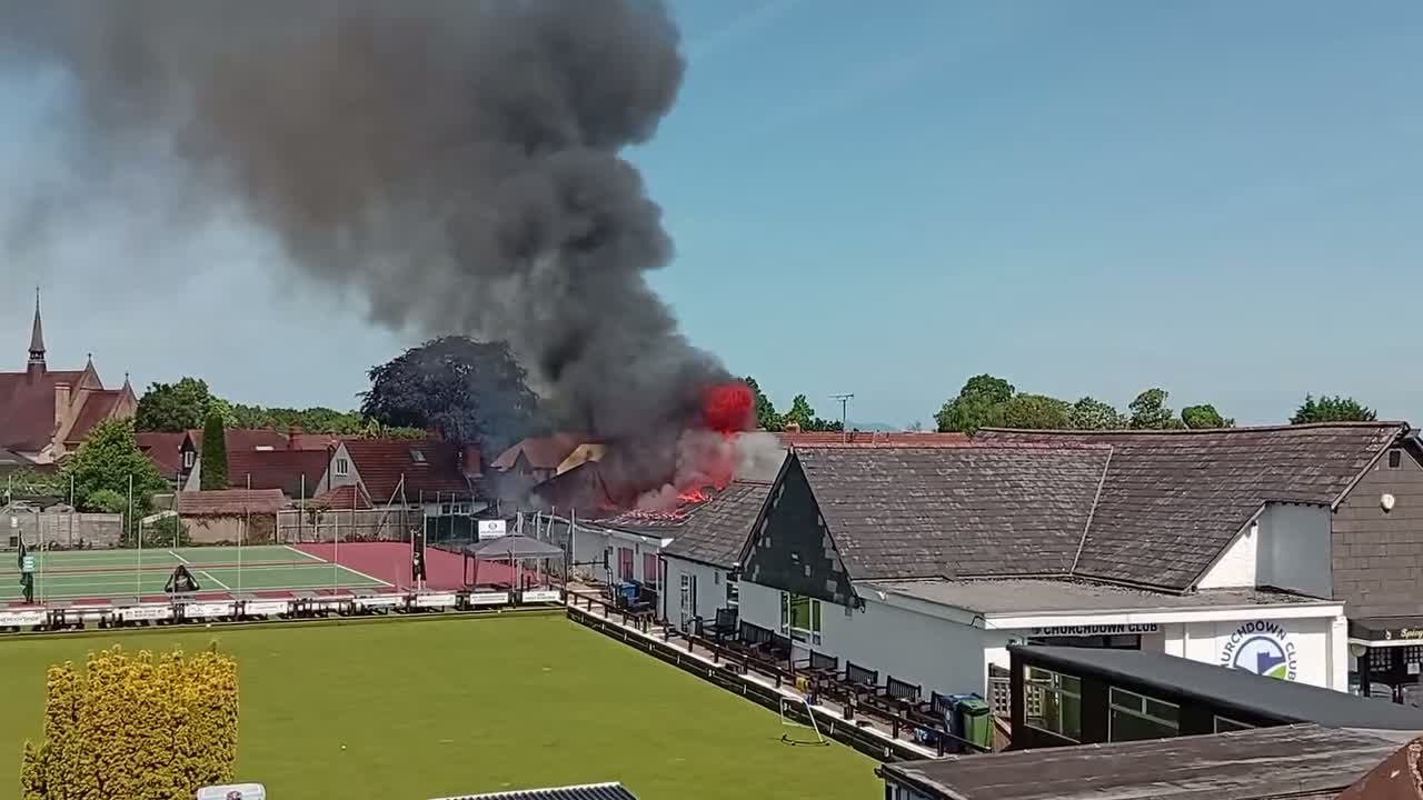 Churchdown residents told to keep windows shut as large fire breaks out ...