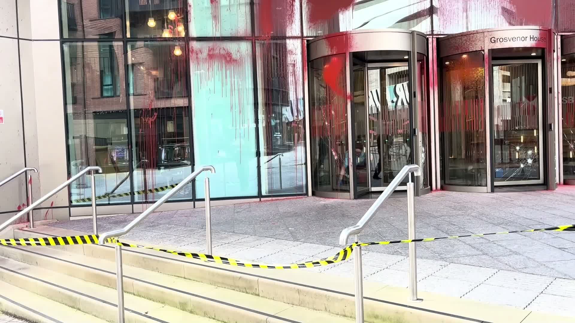 Sheffield HSBC building vandalised with 'Free Palestine' graffiti and ...